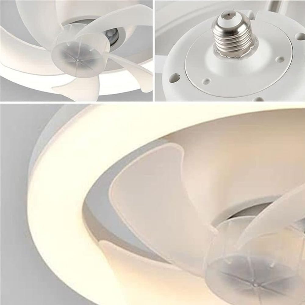 360° Rotation LED Fan Light, 3 Speed Ceiling Fan with Remote Control