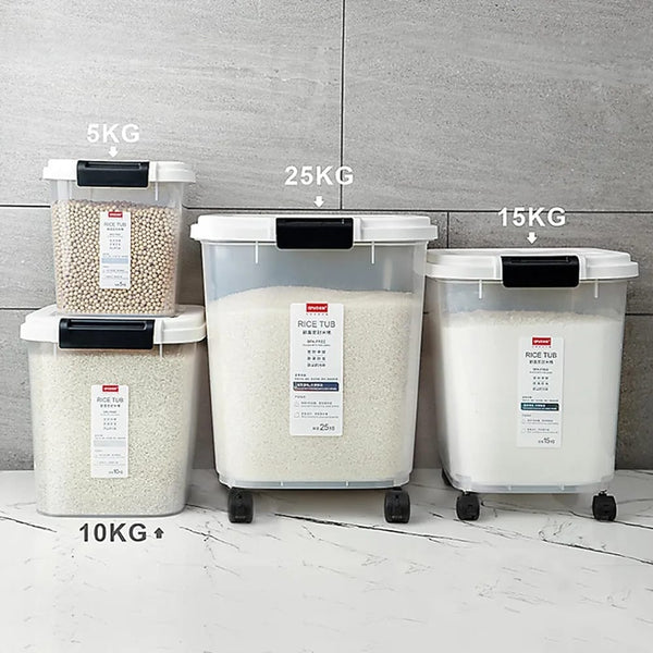 Airtight Grain Storage Box Rice Storage Container Rice Bucket For Ki