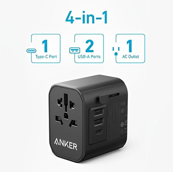 Anker 312 Outlet Extender Travel Adapter - PowerExtend Charger with 2