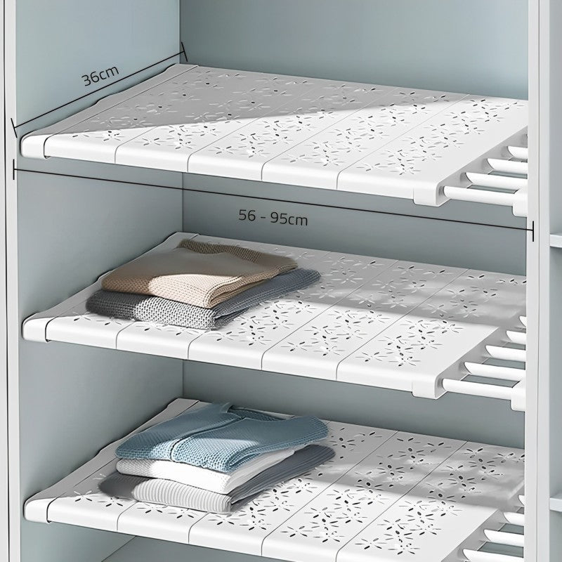 Expandable Closet Tension Shelf Divider - Adjustable Compartment Layer
