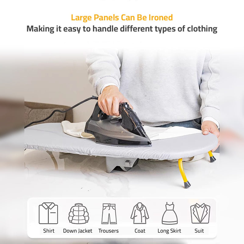 Tabletop Foldable Ironing Board With Iron Holder, Portable Iron Board