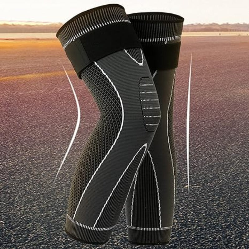 Full Leg Compression Knee Support Sleeves - Leg Brace for Running, Cyc
