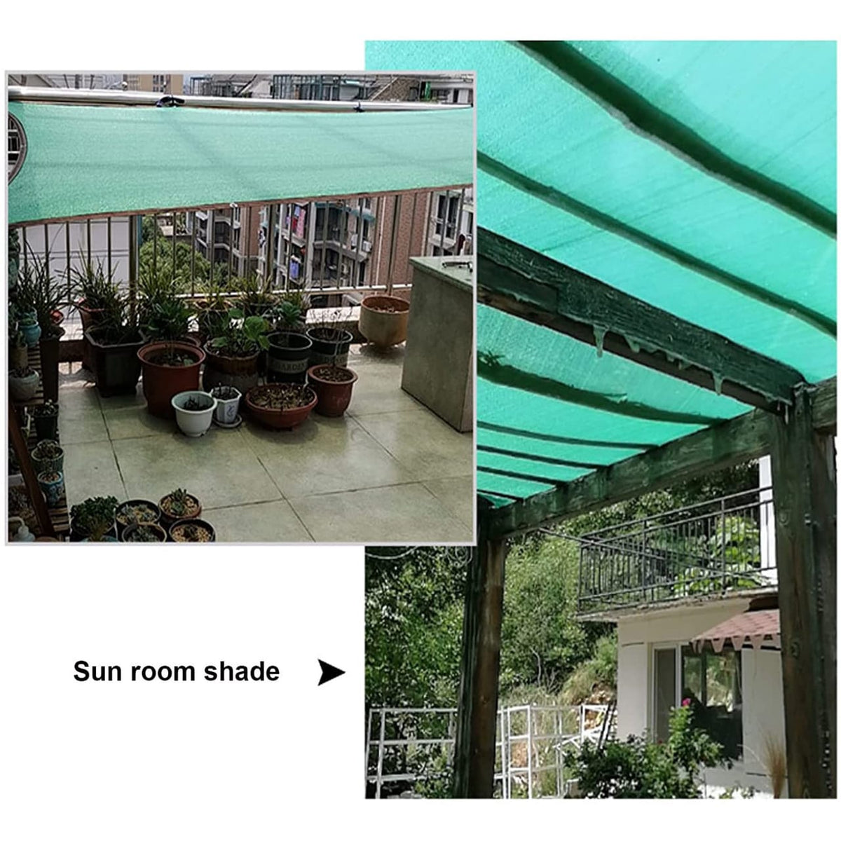 Outdoor Shade Net, Green Shading Cloth, Sun Shade Mesh Tarp, Green hou
