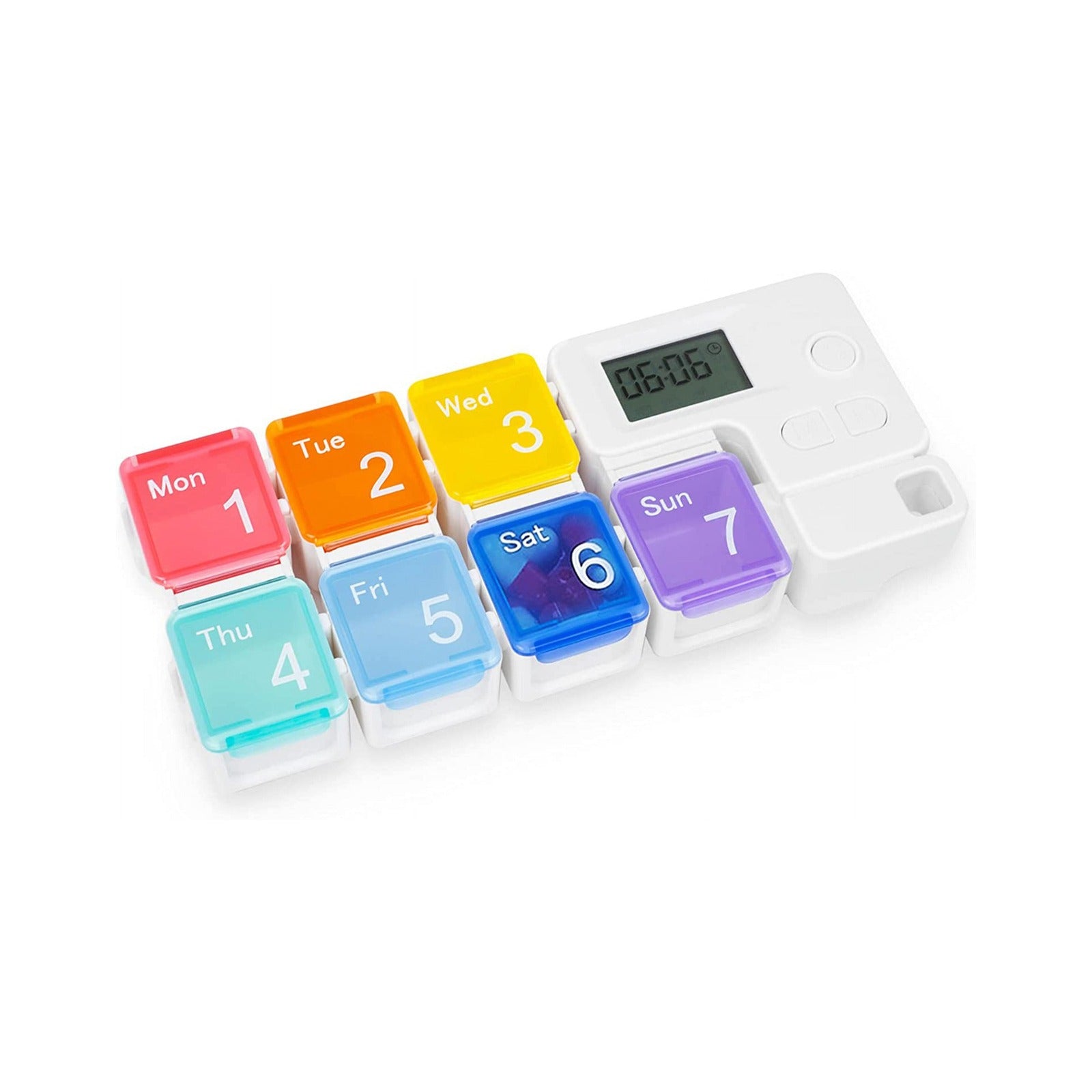 Portable Alarm Pill Box, Smart Medication Reminder Organizer, Travel P