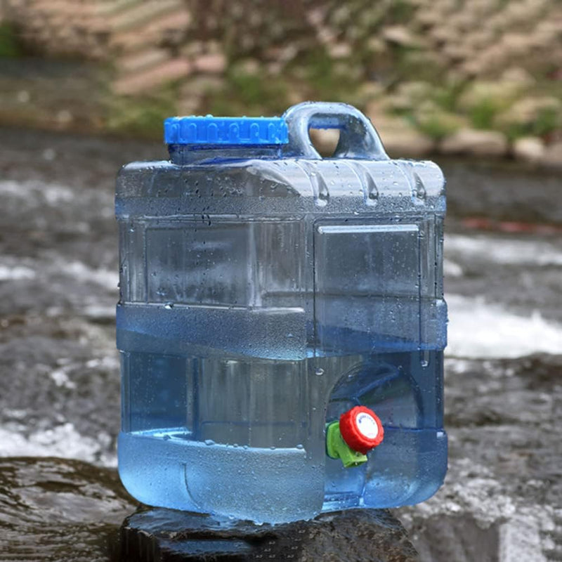Portable Water Tank Container Can with Spigot Tap, Camping Water Carri