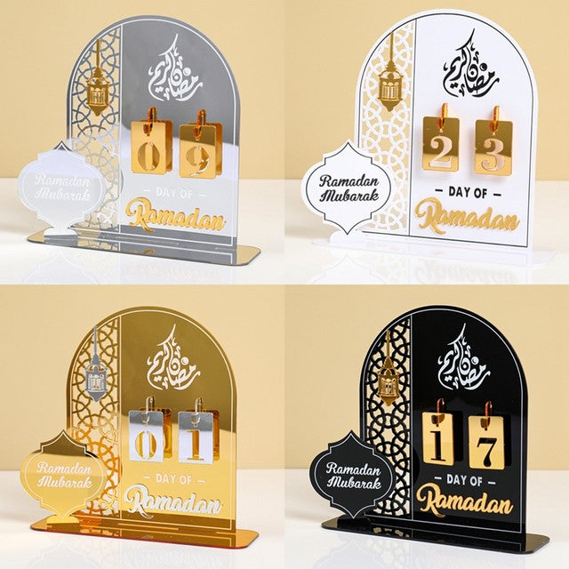 Ramadan Countdown Calendar, Ramadan Decoration Acrylic Advent Calendar