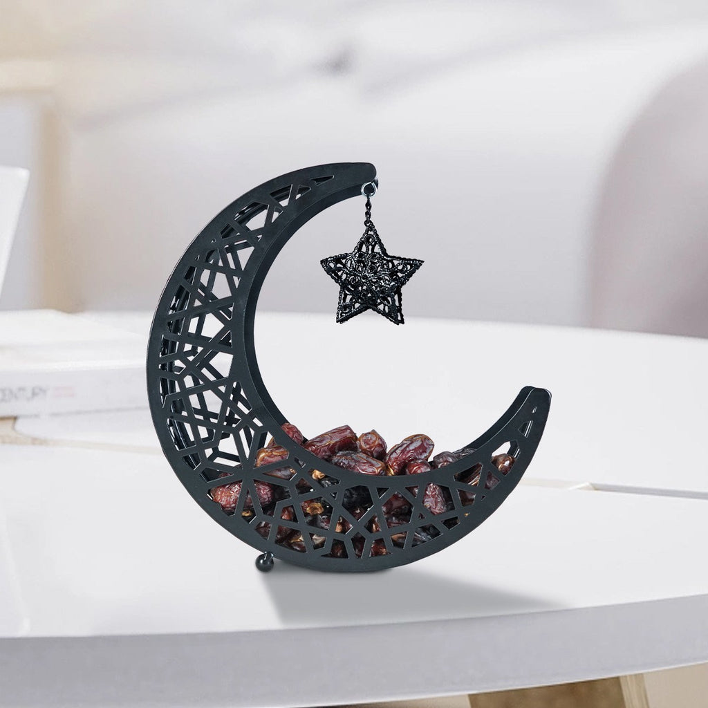Ramadan Eid Crescent Dates Holder, Festive Home Decor Tray Plate, Isla
