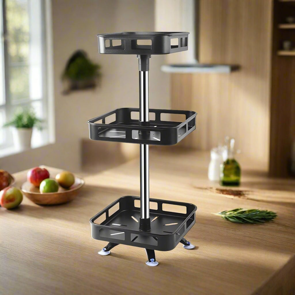 Rotating Kitchen Storage Rack, Multi-purpose Spice, Vegetable, Fruits