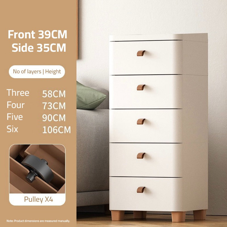 Bedroom Bedside Storage Cabinet Chest Of Drawers, Simple Narrow Drawer