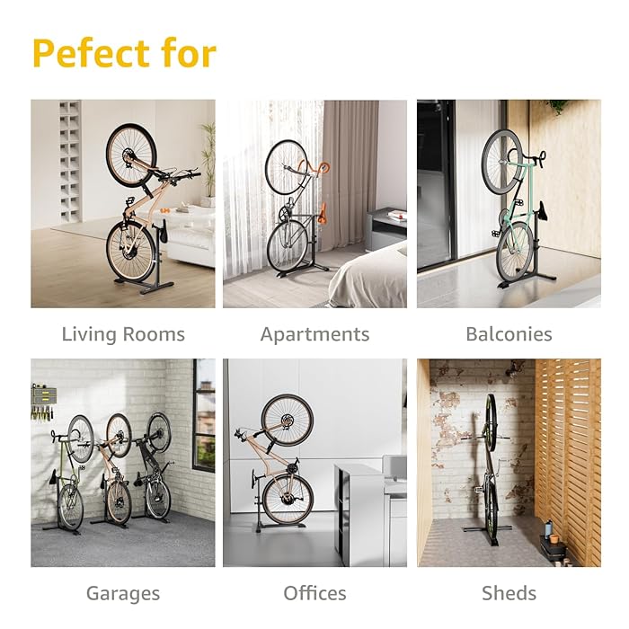 Vertical Bike Stand For Indoor Storage, Upright Bicycle Stand With Adj