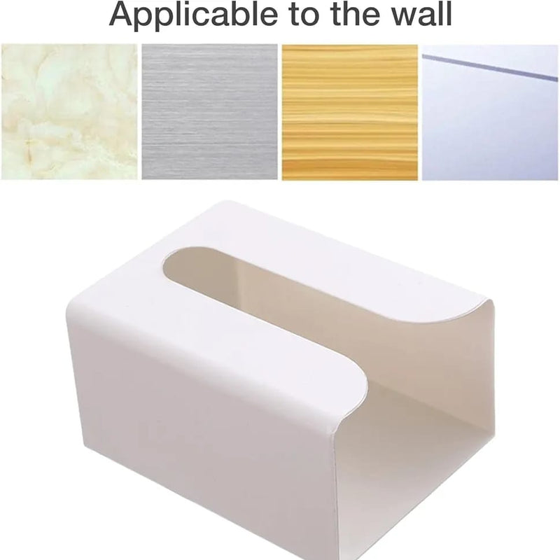 Wall Mounted Tissue Box Holder Dispenser Rack for Kitchen, Bathroom, B