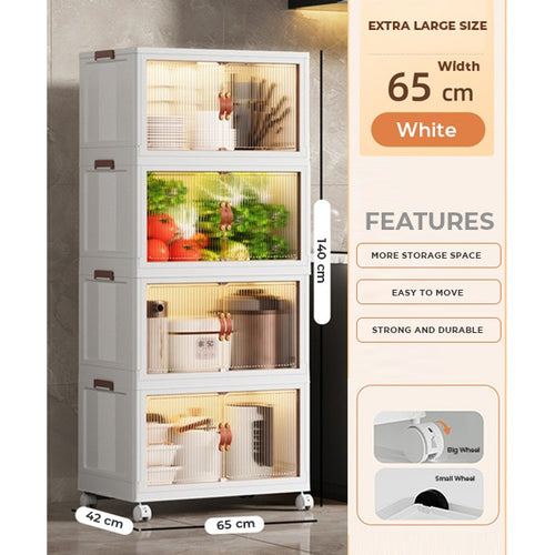 Easy Installation Multi-Layer Stackable Portable Storage Cabinet with