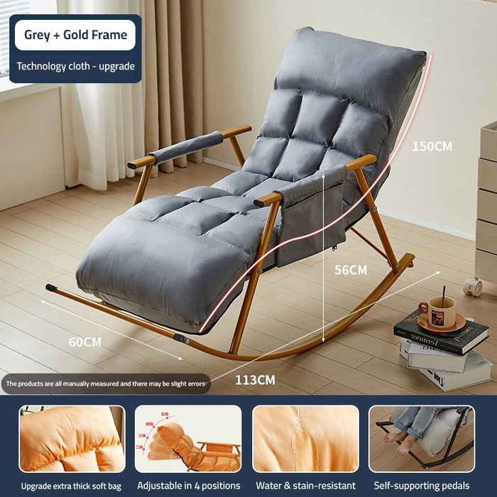 Modern Rocking Chairs with Leg Rest - Recliner Armchair Sofa for Livin