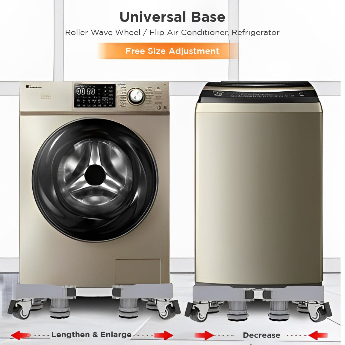 Heavy Duty Washing Machine Base Stand, Roller Cart Trolley Refrigerato