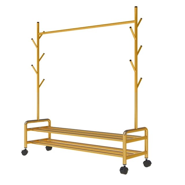 Heavy Duty Clothes Organizer Hanger Rack, Movable Cloth Display Stand
