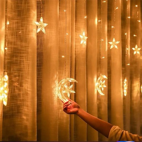 3.5M LED Star and Moon String Lights - Decorative Ramadan Ambiance Lig