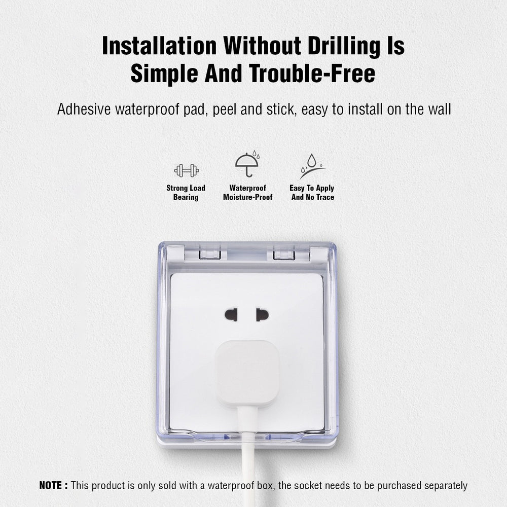Switch Socket Waterproof Cover - Bathroom Splash-Proof Protector, Tran