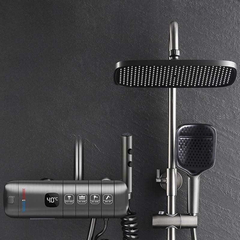 Digital Display Rain Shower Set, Piano Key Thermostatic Shower System,