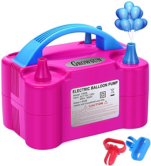 Electric Air Balloon Pump 110V 600W Dual Inflation Balloon Blower