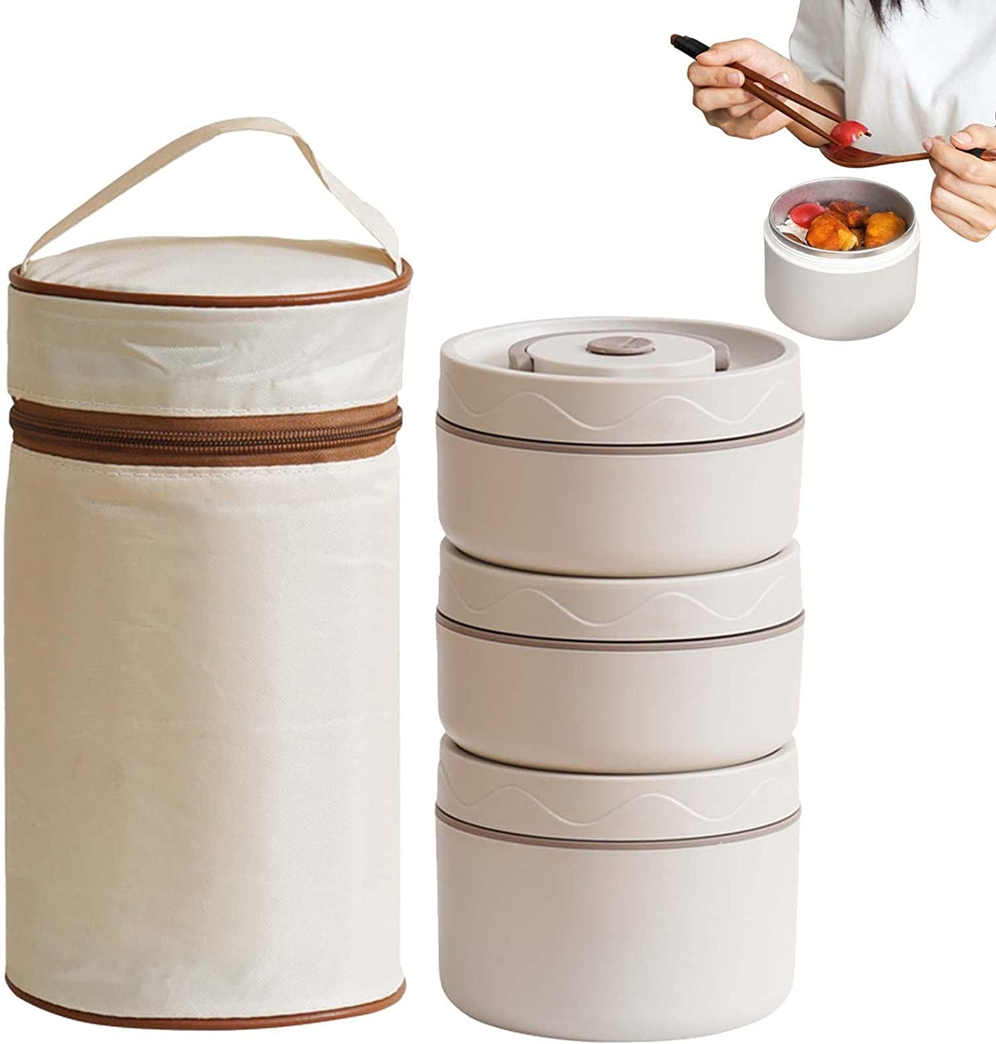 Stainless Steel Thermal Vacuum Insulated Lunch Box Set