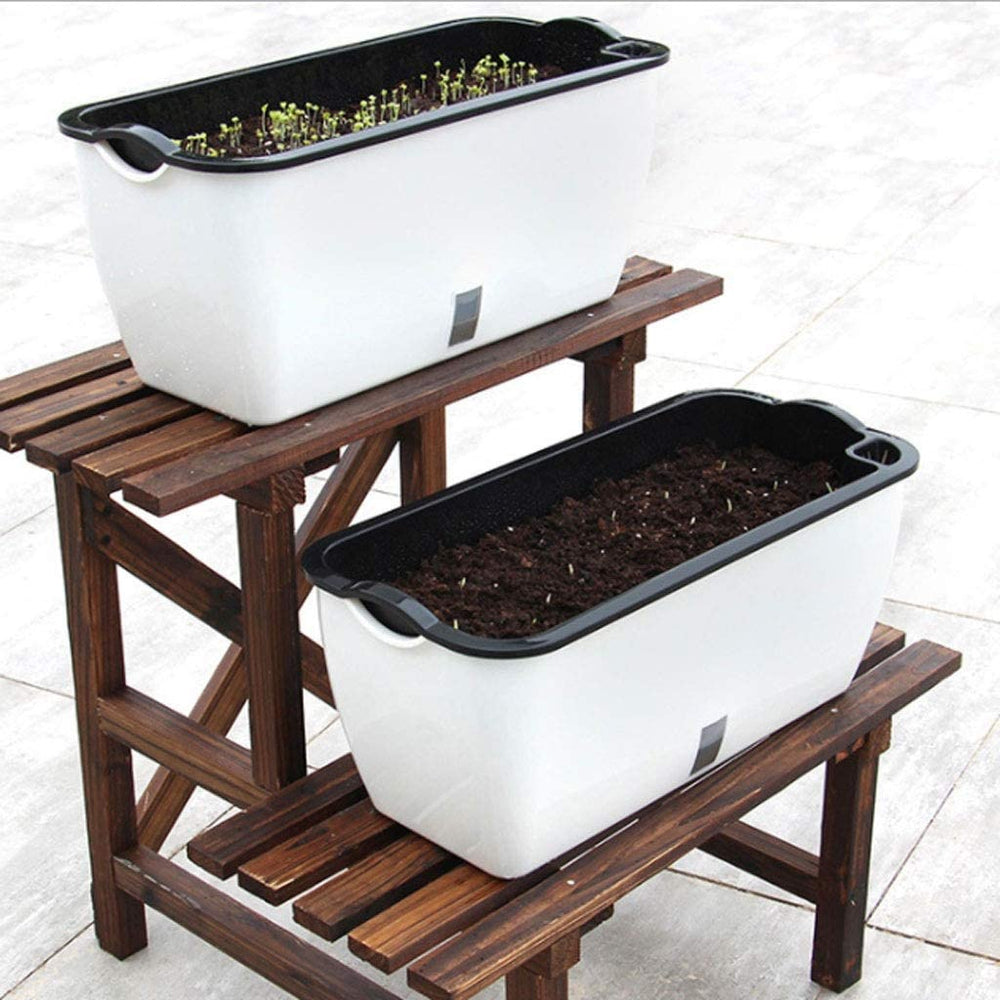 Self Watering Planter Pot, Double Layer Flower Pot with Visible Water